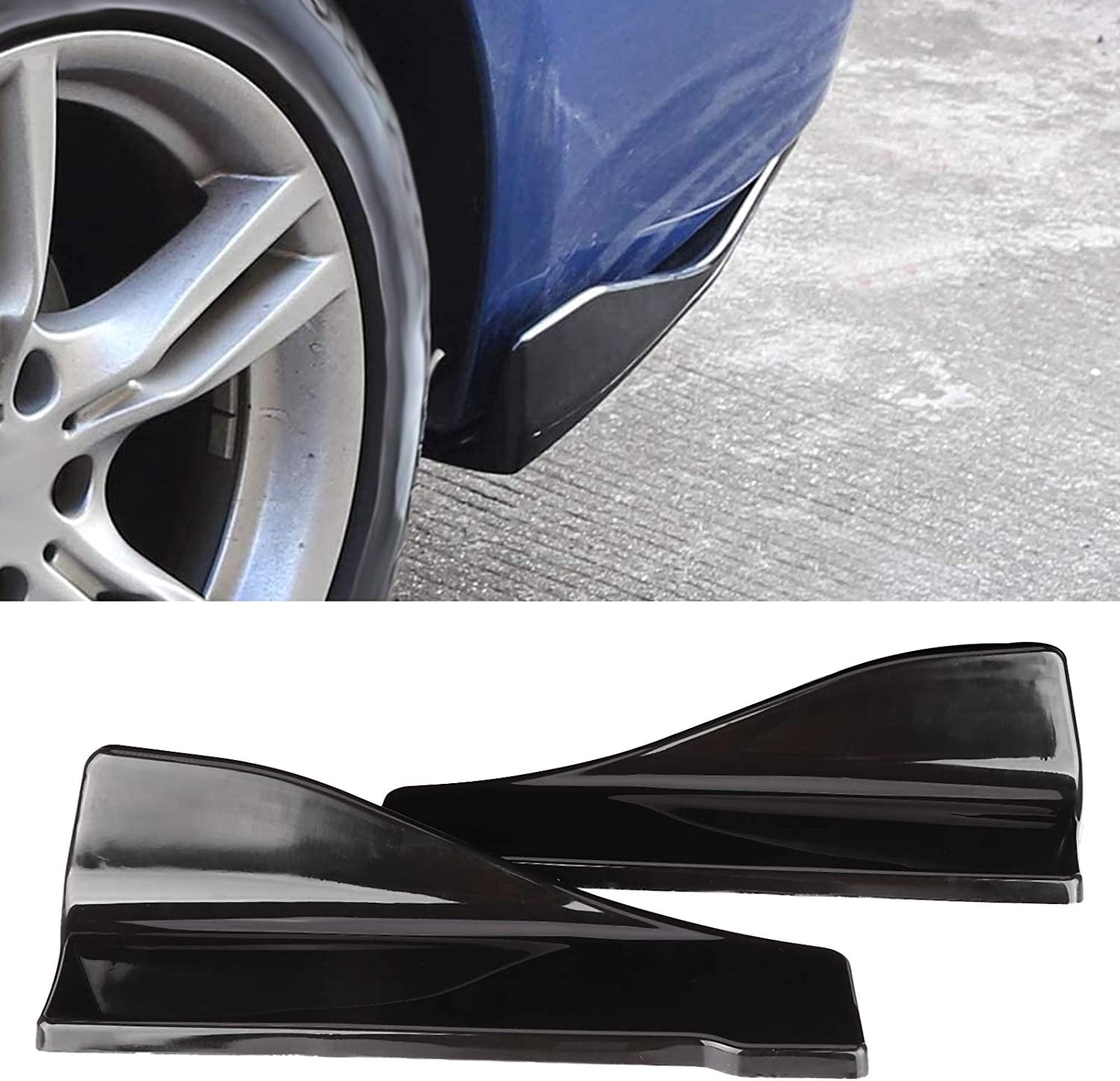 Walbest Car Rear Bumper Diffuser, 2pcs Universal Side Skirt Rocker ...