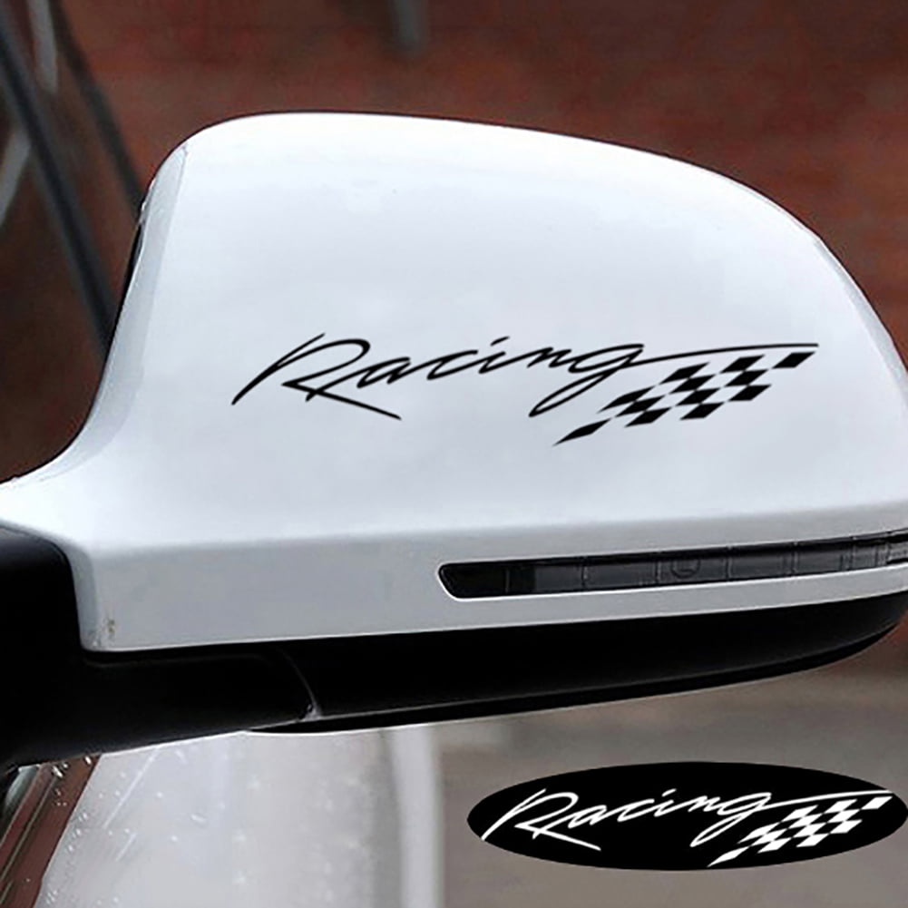 Walbest Car Sticker - Racing Letter Flag Reflective Auto Motorcycle ...
