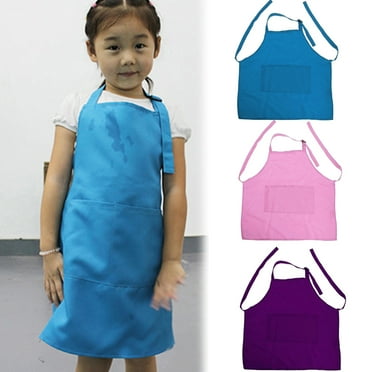 Ludlz Kids Apron with Pocket Adjustable Children Chef Apron for Baking ...