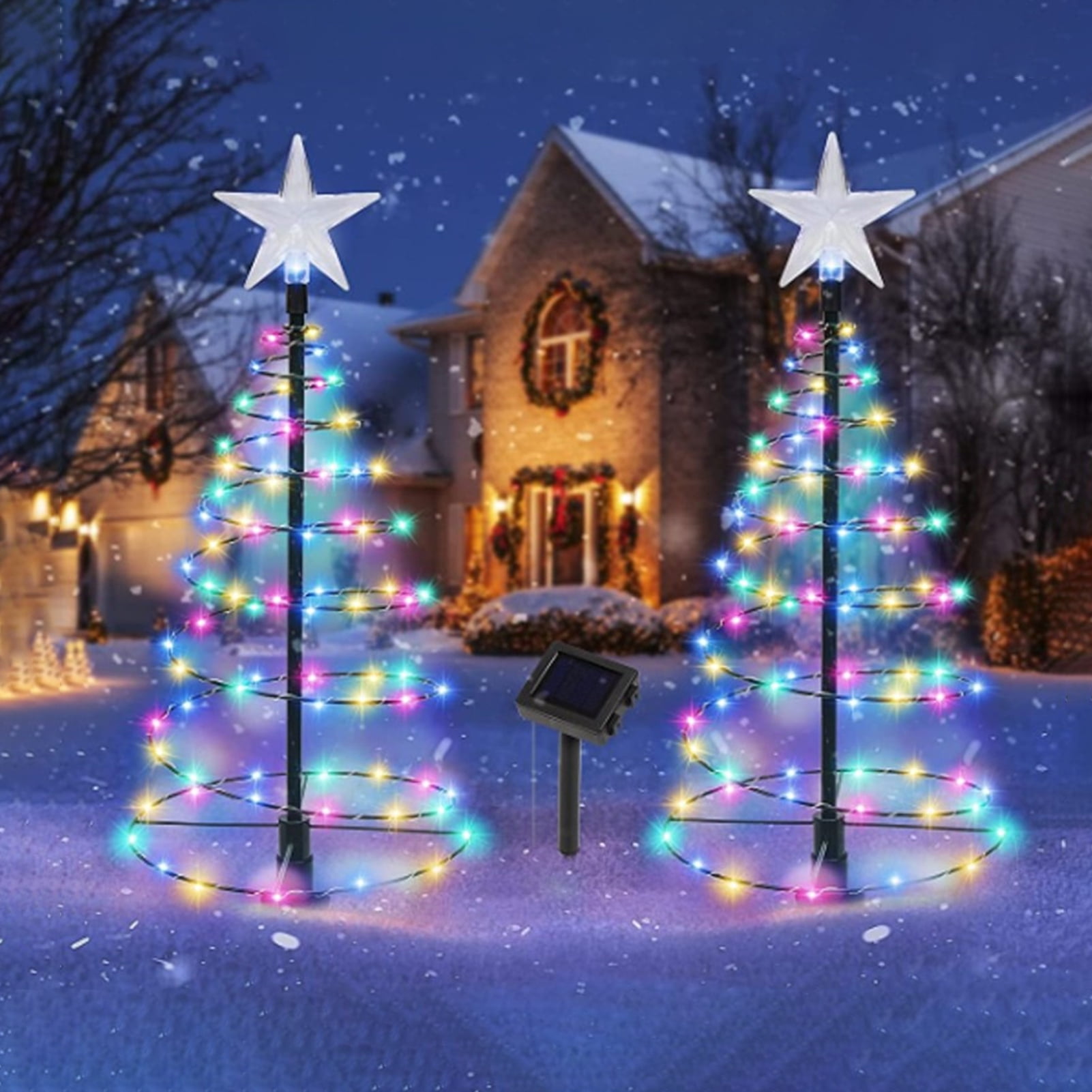 Walbest Christmas Tree Solar Light Outdoor Waterproof Light Up ...