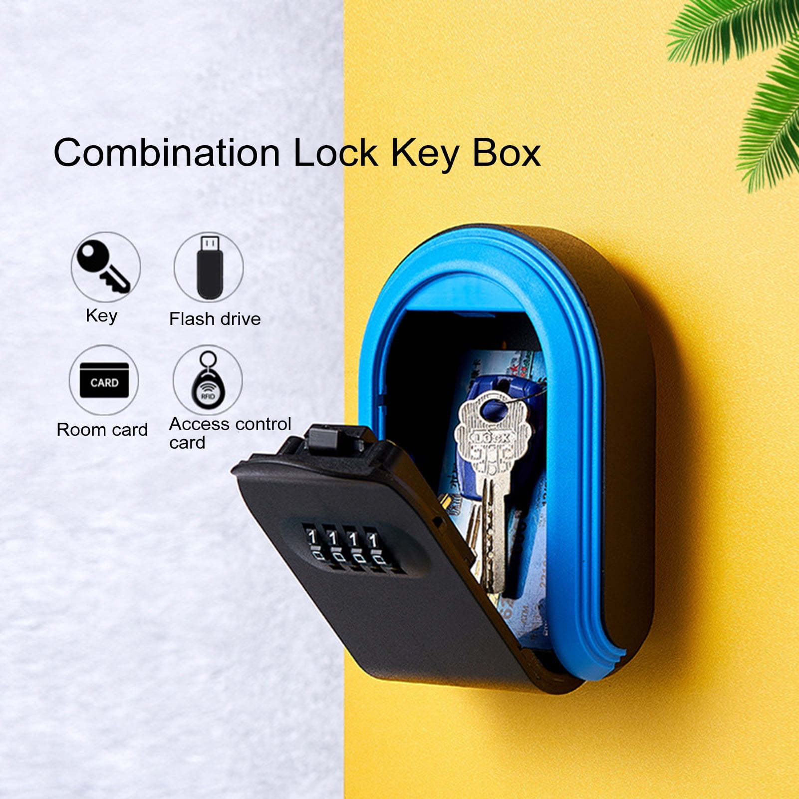 Walbest Combination Lock Key Box Home Office Garage Apartment Entrance ...