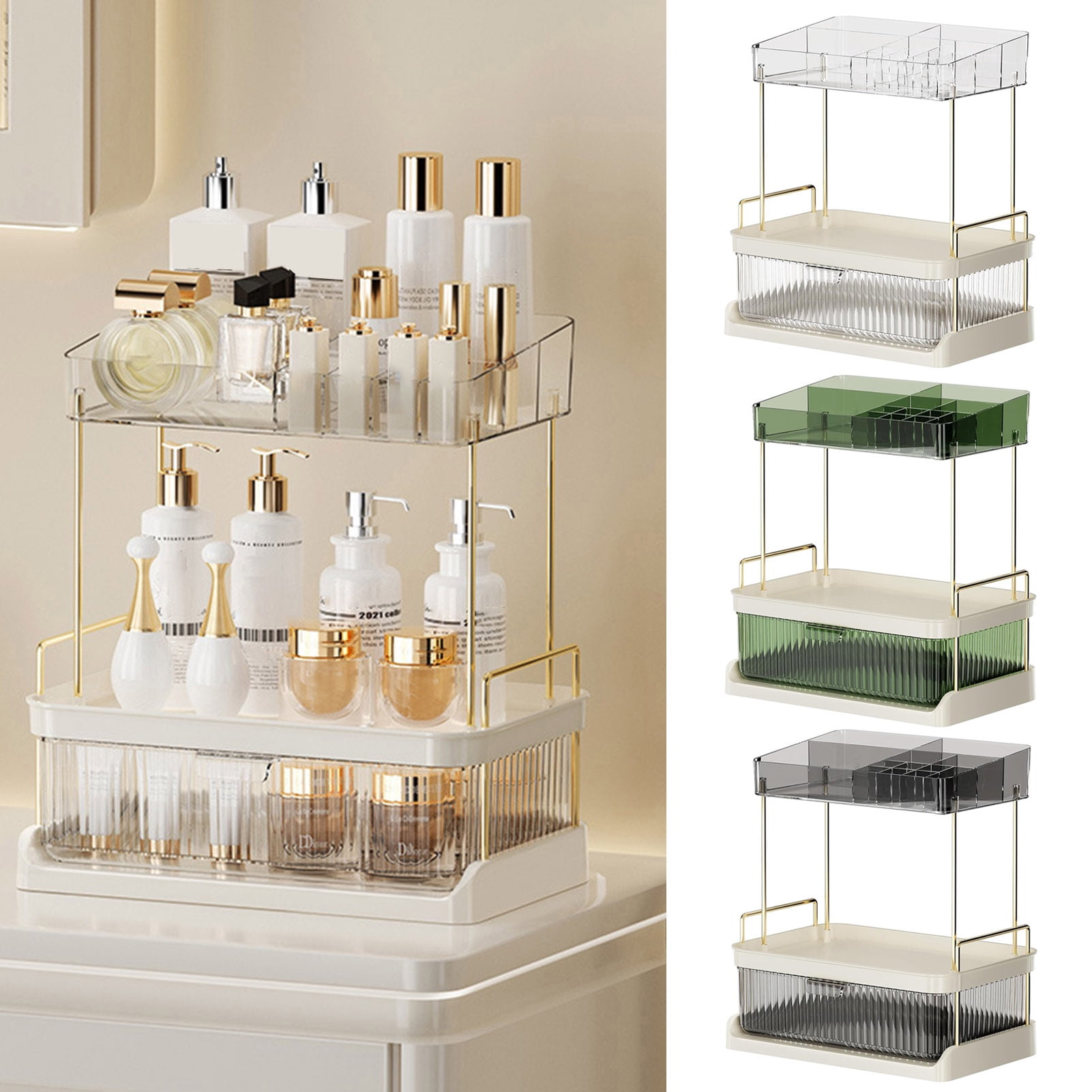 Walbest Cosmetics Storage Rack with Multi Tiers And Drawer Kitchen ...