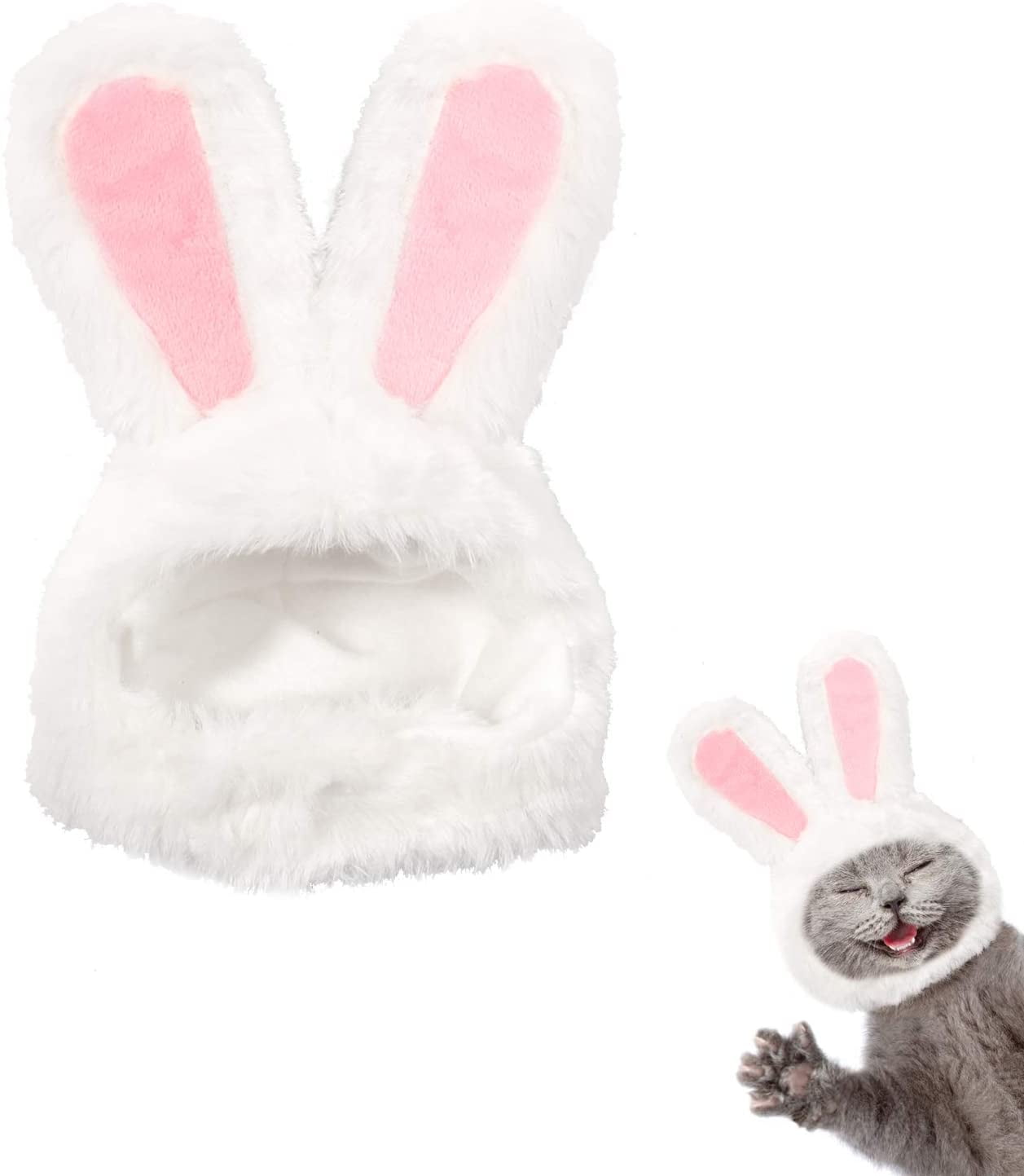 Walbest Cute Costume Bunny Rabbit Hat with Ears for Cats & Small Dogs ...