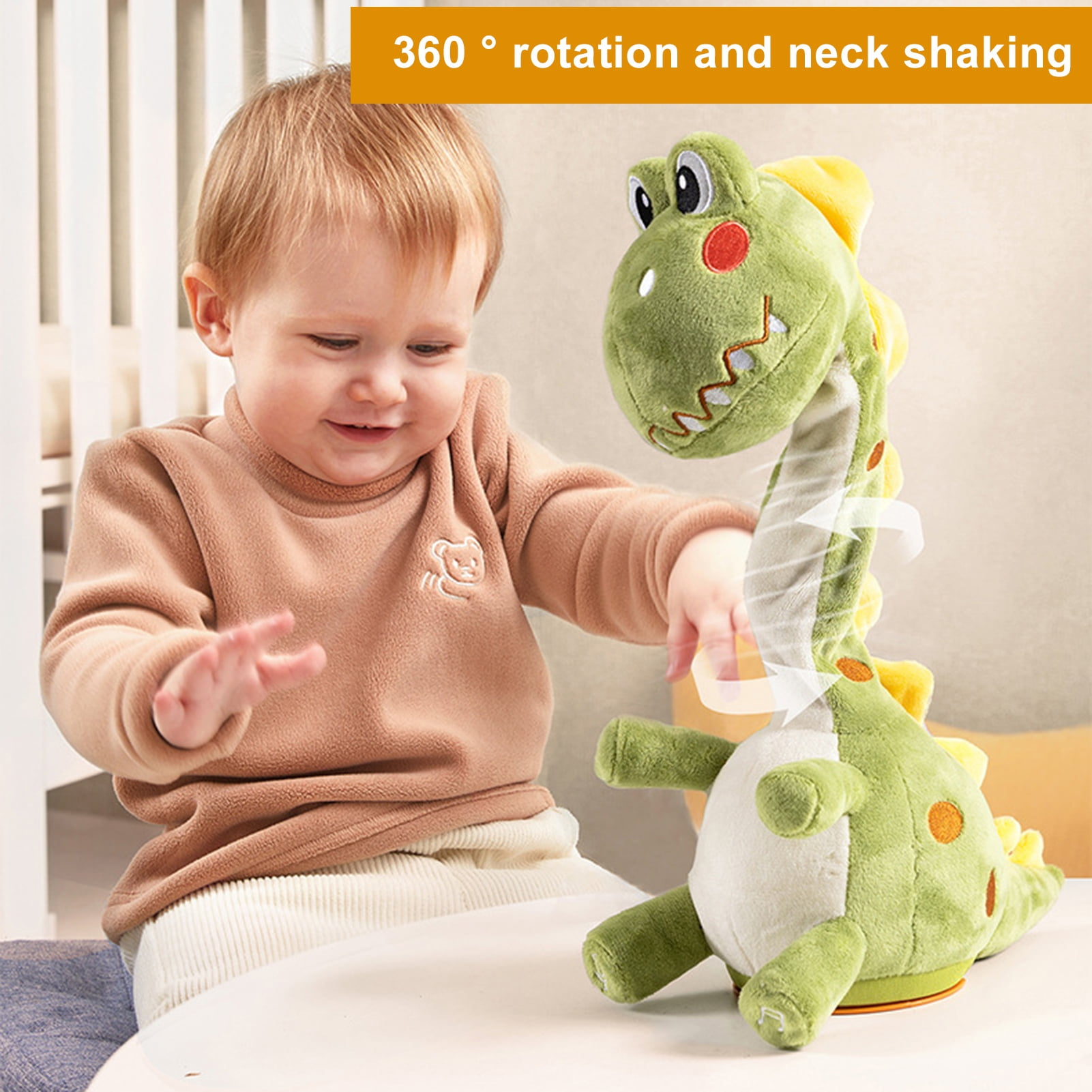 Walbest Dancing Talking Giraffe Dinosaur Plush Toy, Electric Soft Plush ...