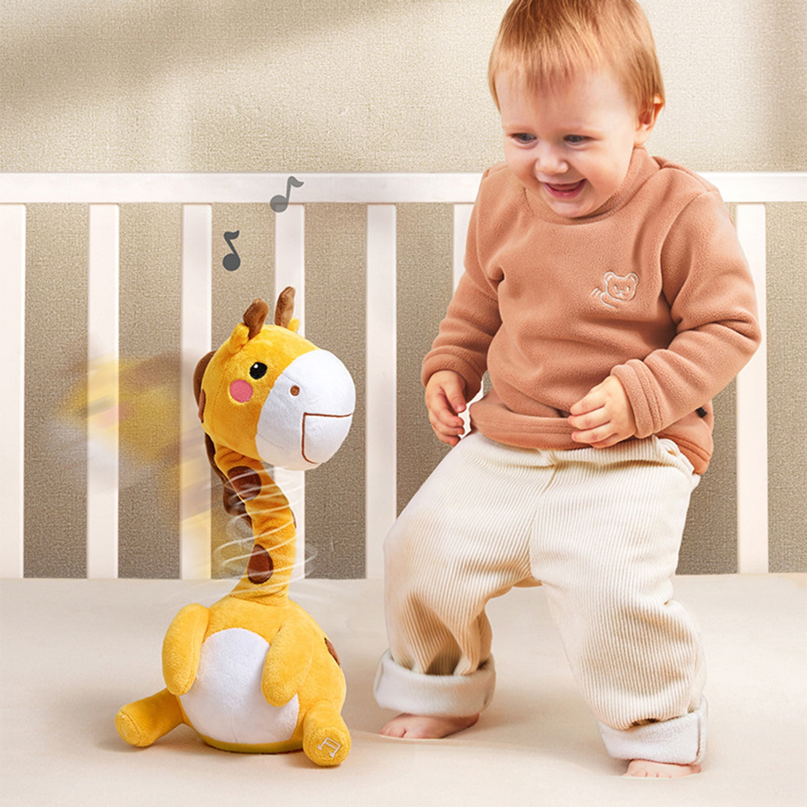 Walbest Dancing Talking Giraffe Dinosaur Plush Toy, Electric Soft Plush ...