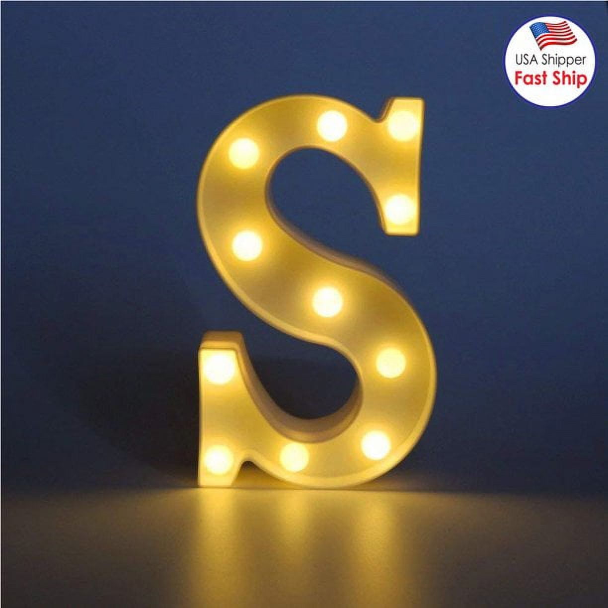 Walbest Decorative LED Illuminated Letter Marquee Sign, Alphabet ...