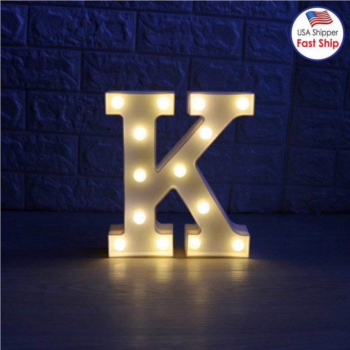 Walbest Decorative LED Illuminated Letter Marquee Sign, Alphabet ...