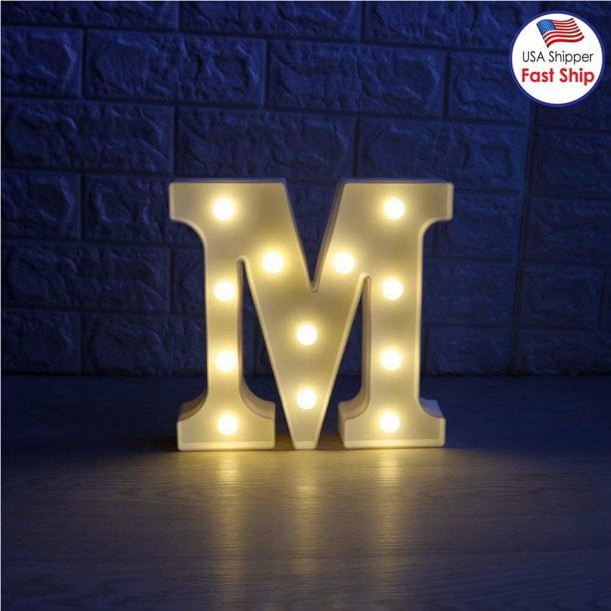 Walbest Decorative LED Illuminated Letter Marquee Sign, Alphabet ...