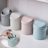 "Walbest Office Dustbin, Small Waste Bin with Swing Lid, Size: 6.69"" x ...