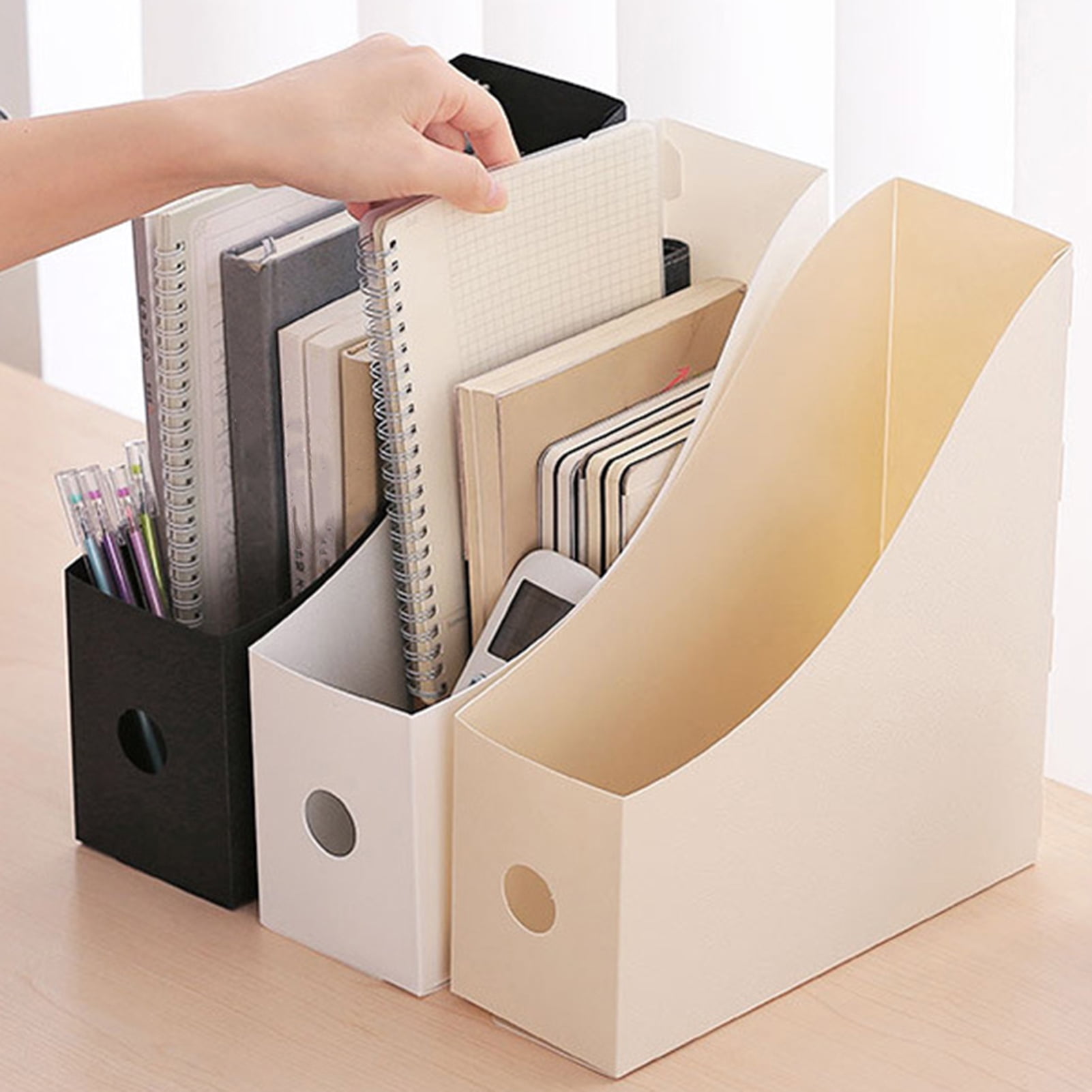 Walbest Document Organizer Box Folding High Capacity Keep Neat Vertical ...