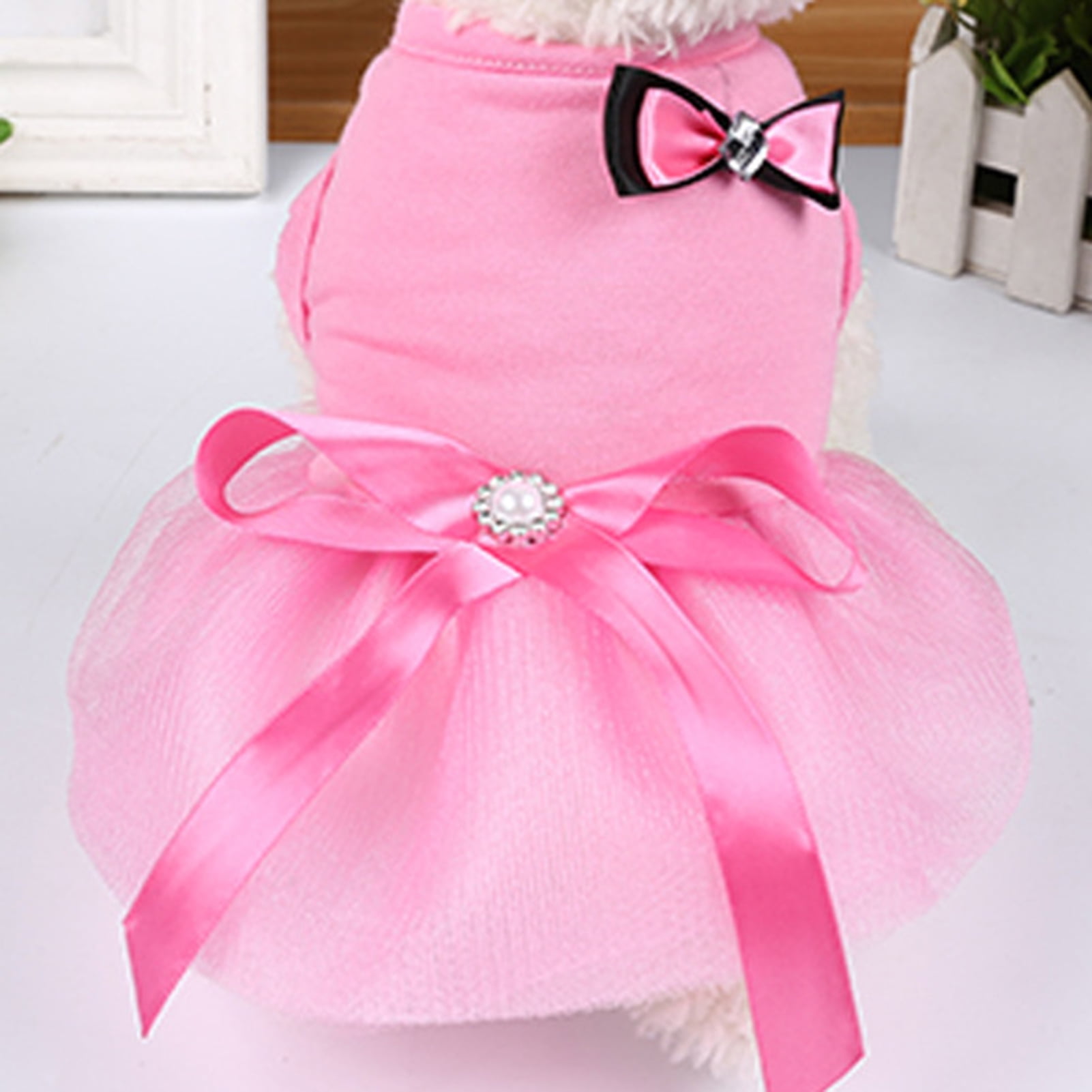 Walbest Dog Dresses Pet Princess Skirts with Ribbon Bowknot, Cute Puppy ...