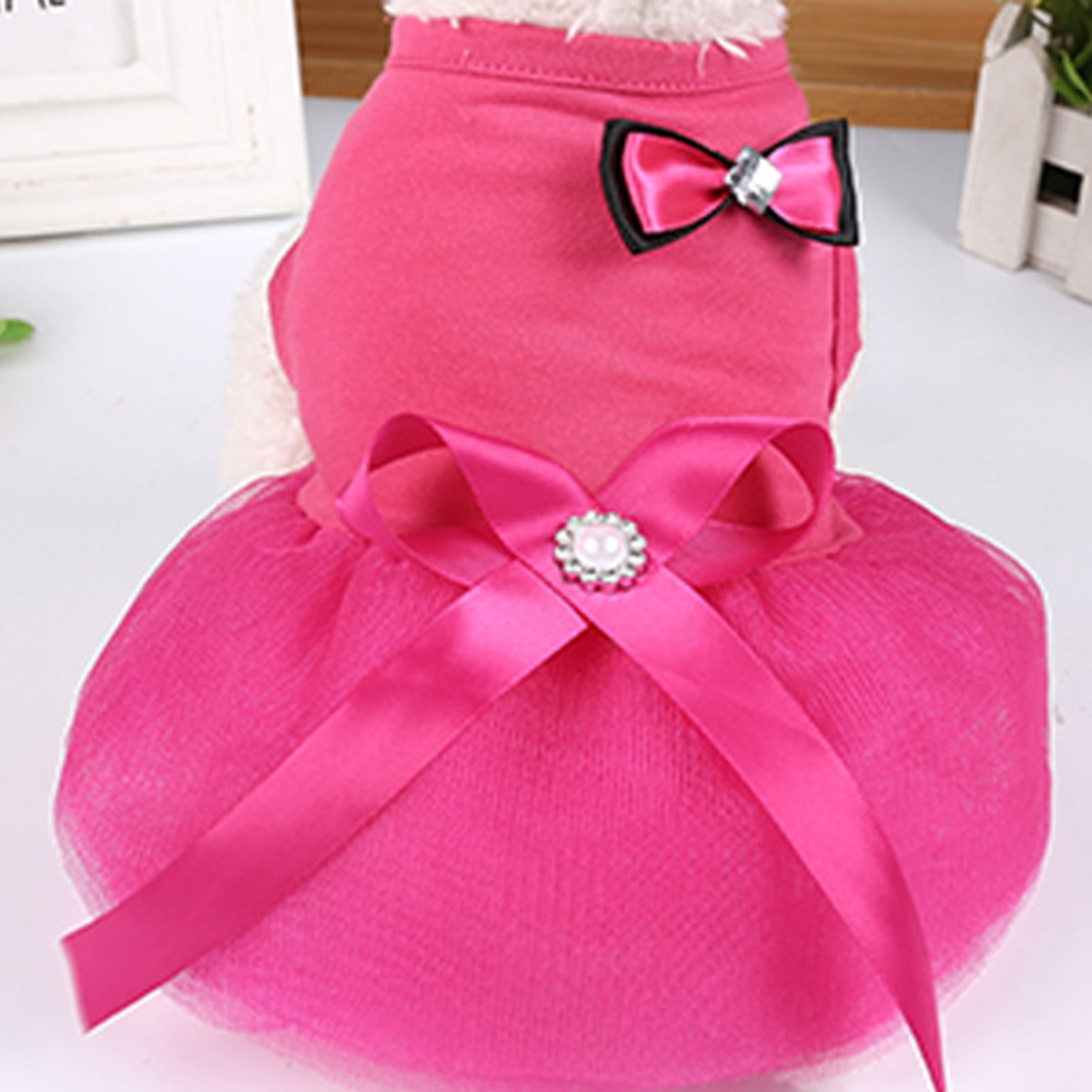 Walbest Dog Dresses Pet Princess Skirts with Ribbon Bowknot, Cute Puppy ...