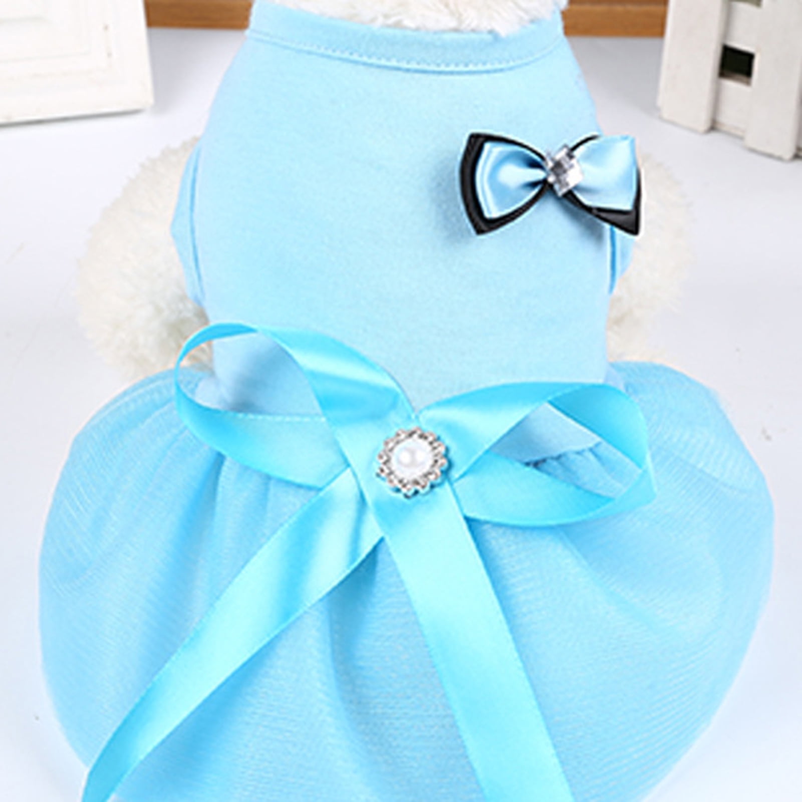 Walbest Dog Dresses Pet Princess Skirts with Ribbon Bowknot, Cute Puppy ...