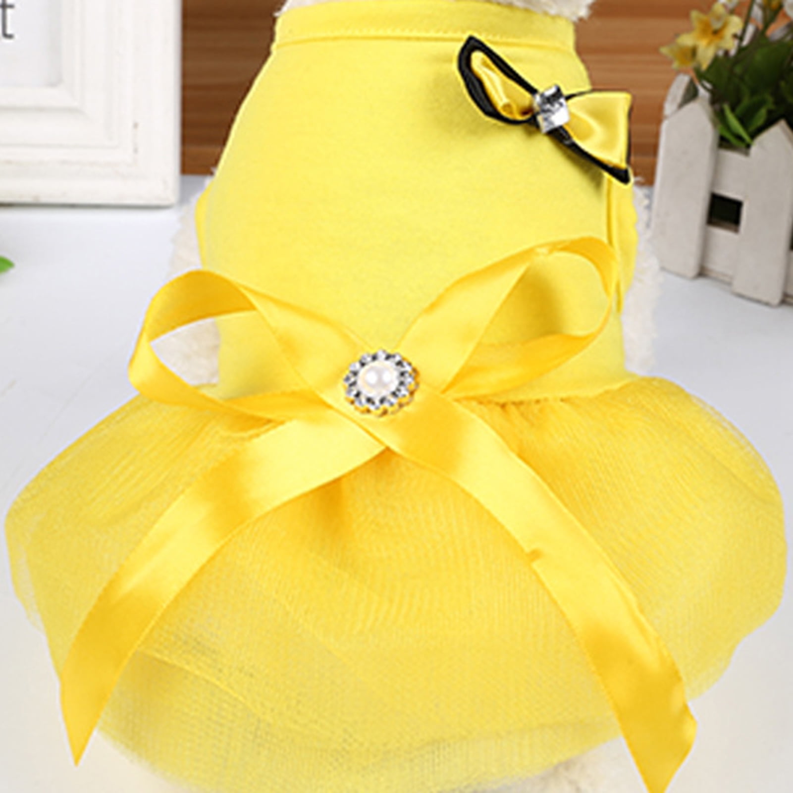 Walbest Dog Dresses Pet Princess Skirts with Ribbon Bowknot, Cute Puppy ...