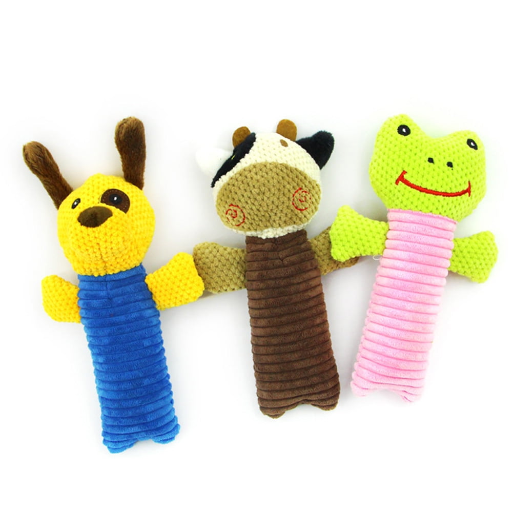 Walbest Dog Plush Toys with Squeaker Soft Cotton Puppies Stuffed Chew ...