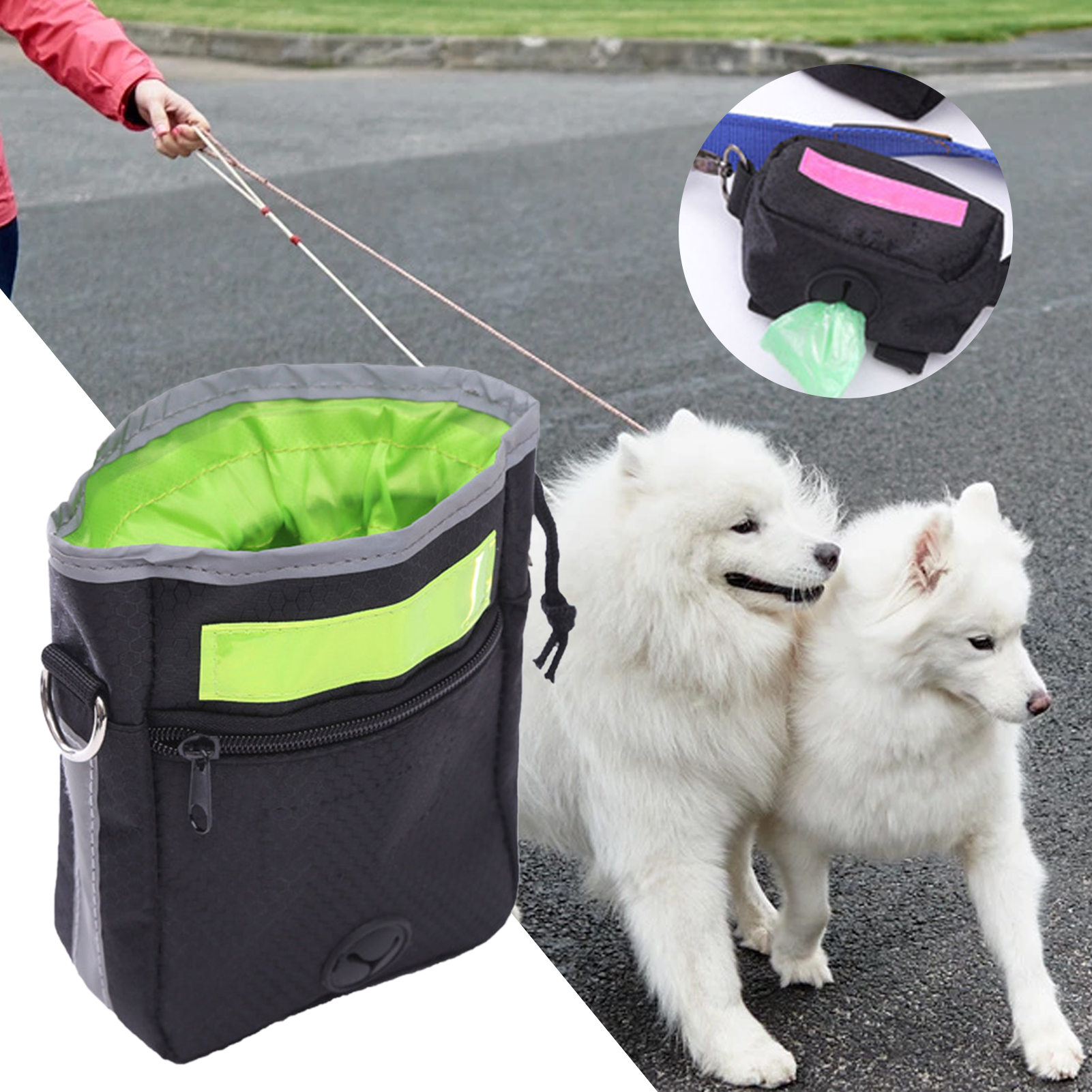 Walbest Dog Treat Pouch, Dog Training Pouch Bag with Adjustable ...