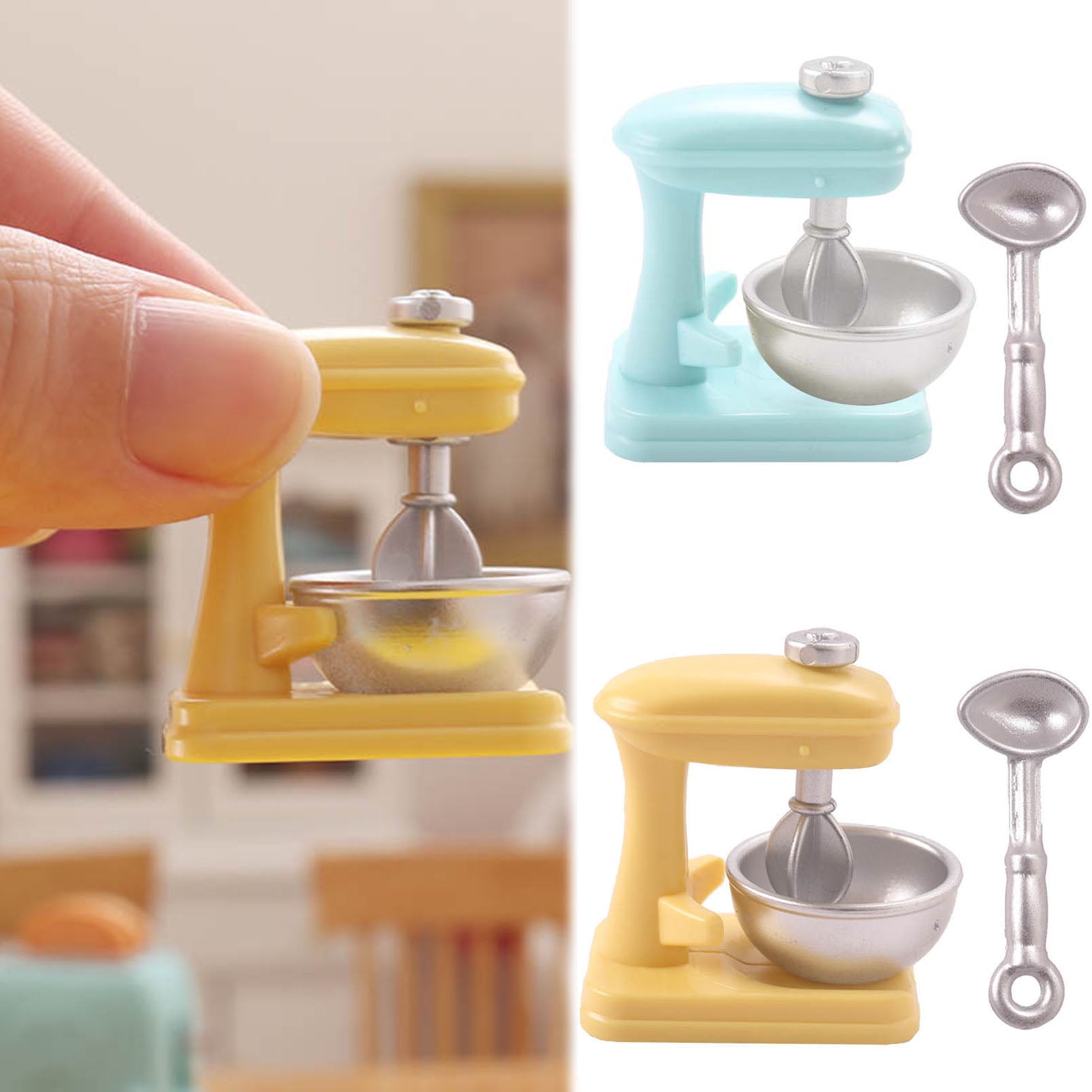 Walbest Doll House Miniature Noodle Mixer Model Toy Simulated Plastic ...