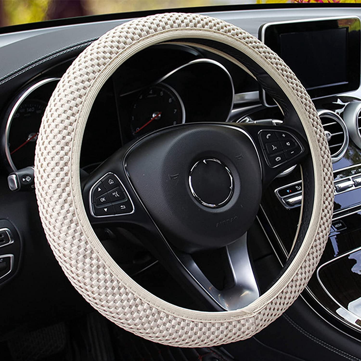 Walbest Elastic Stretch Steering Wheel Cover ,Universal 15 Inch ...