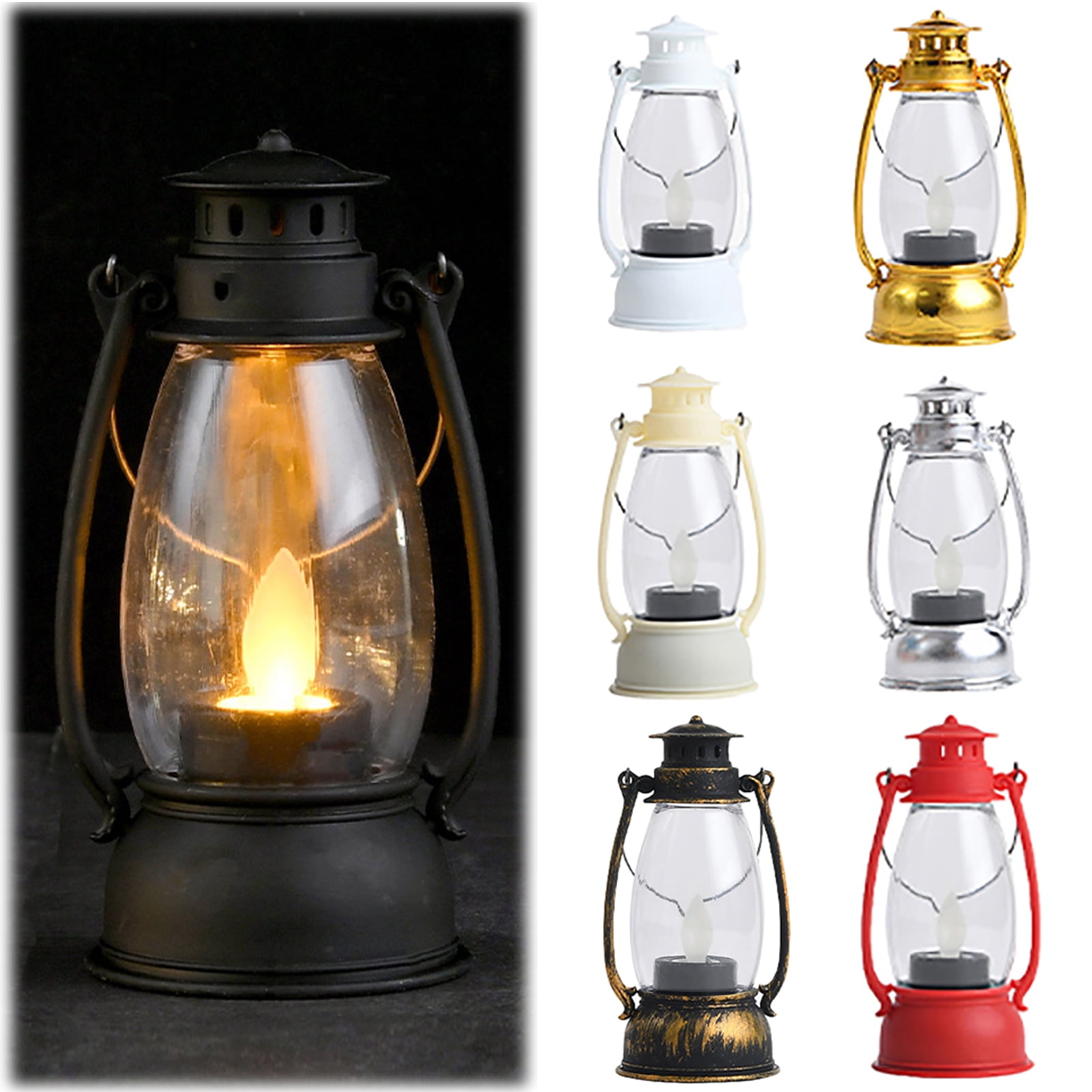Walbest Electronic Candle Tea Light Retro Style PP Lantern, Exquisite ...