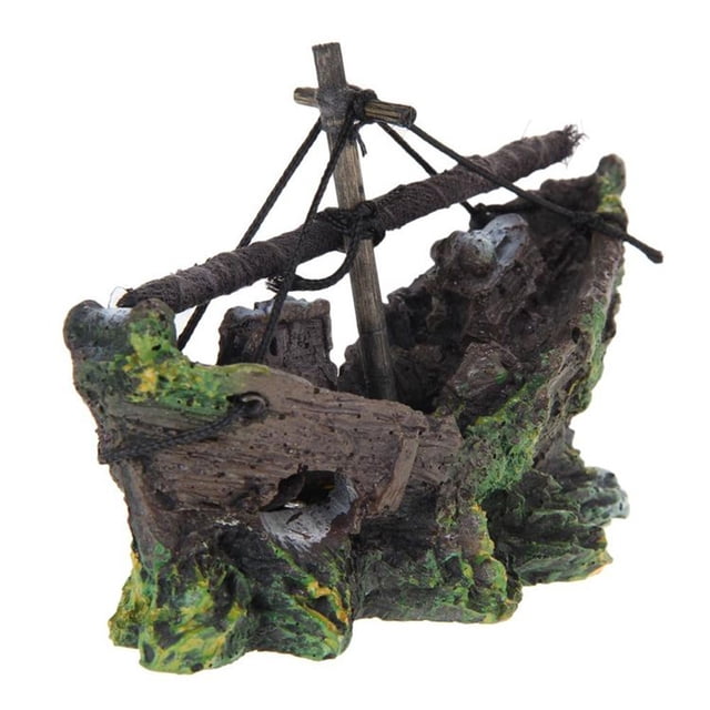 Walbest Fish Tank Decoration - Aquarium Accessories,Shipwreck Decor ...