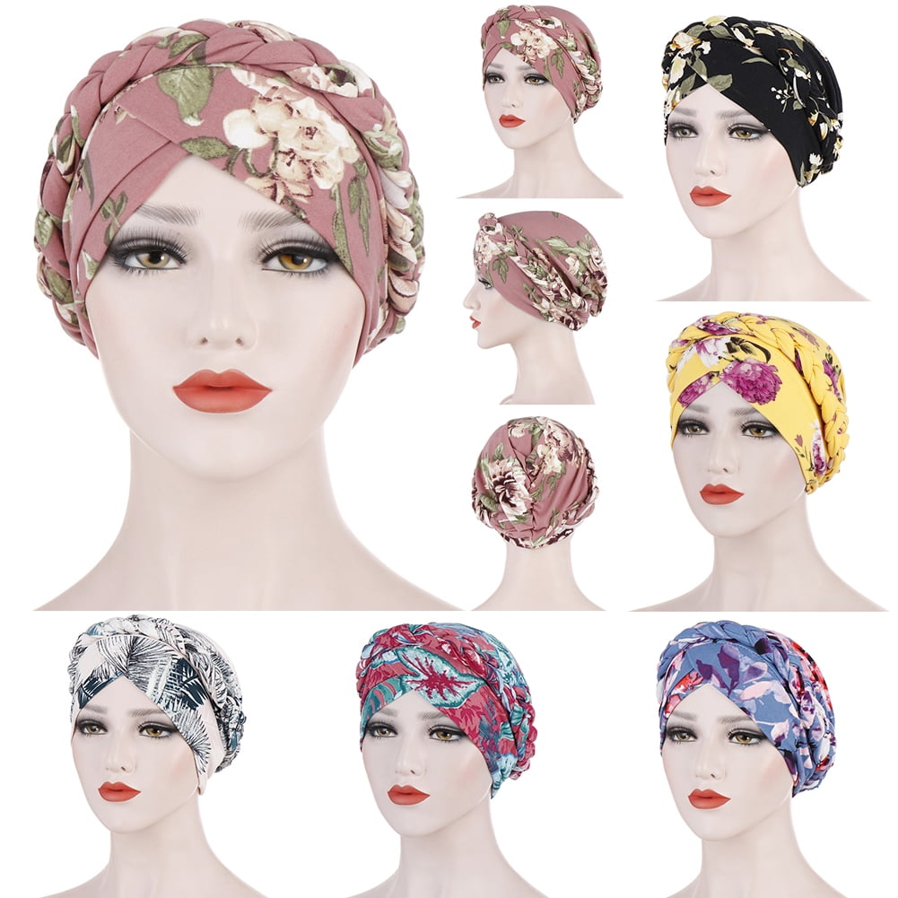 Walbest Floral Print Cancer Chemo Beanie Bandana Headwrap Cap ...