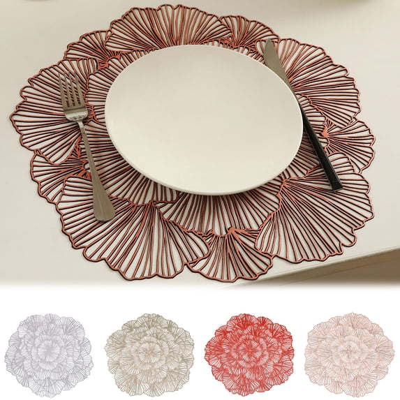 Walbest Flower Shape Placemat Eco-friendly Wear Resistant PVC Thermal ...