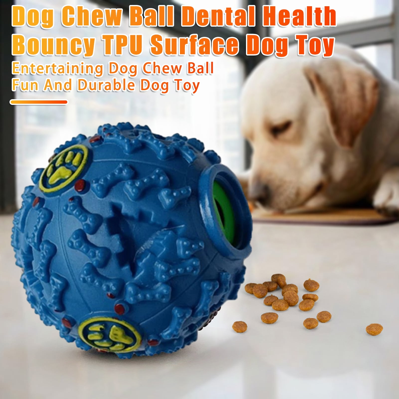 Walbest Giggle Sound Dog Ball Pet Chew Ball Toy for Aggressive Chewers ...