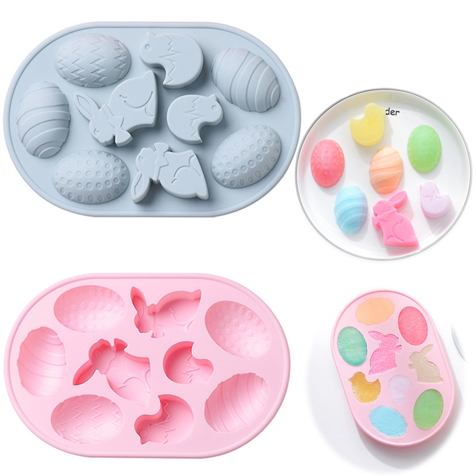 Walbest Halloween Easter Egg Mold Easter Bunny Shaped Mould Chocolate ...