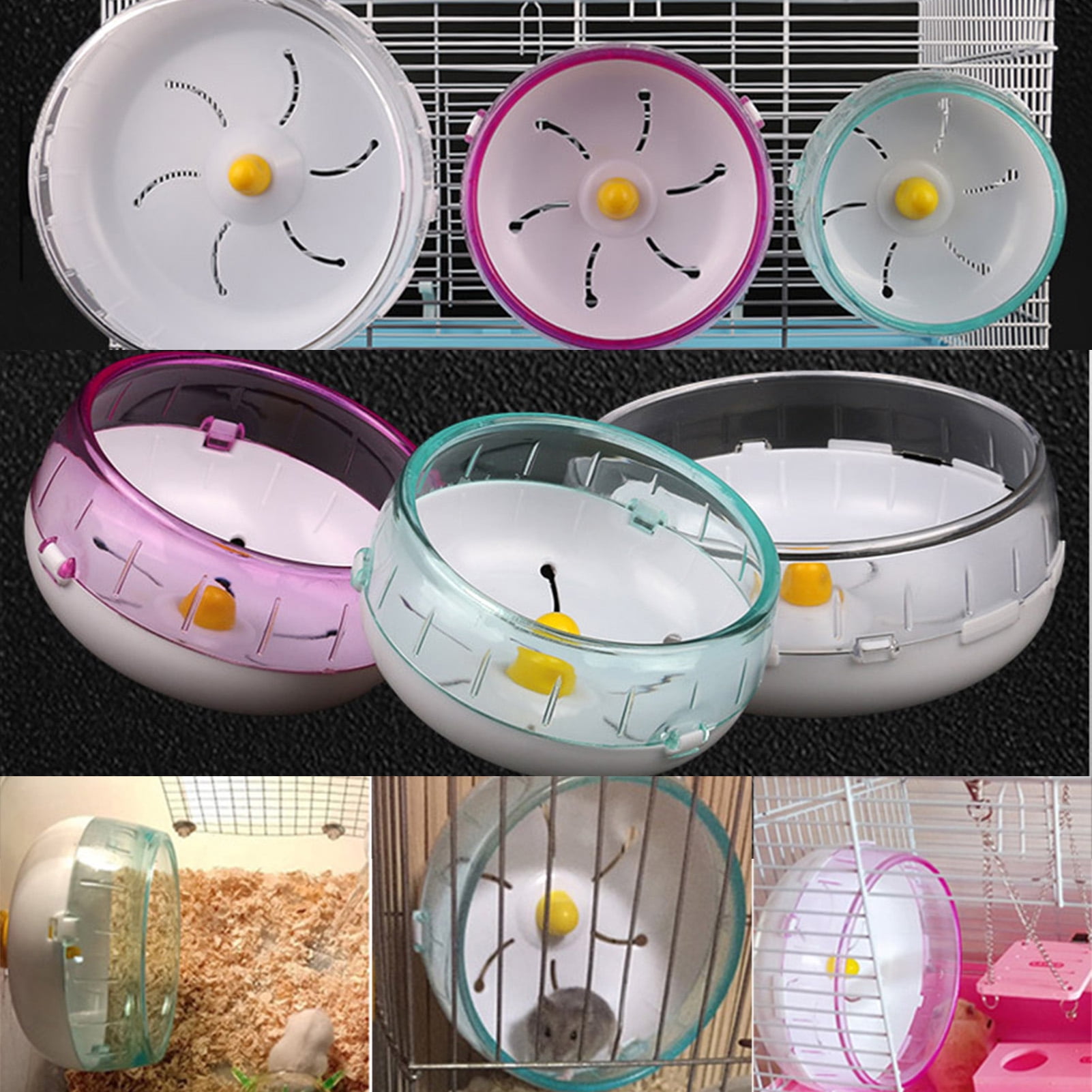 Walbest Hamster Wheel Toy Runner Exercise Running Wheel Small Pets Cage ...