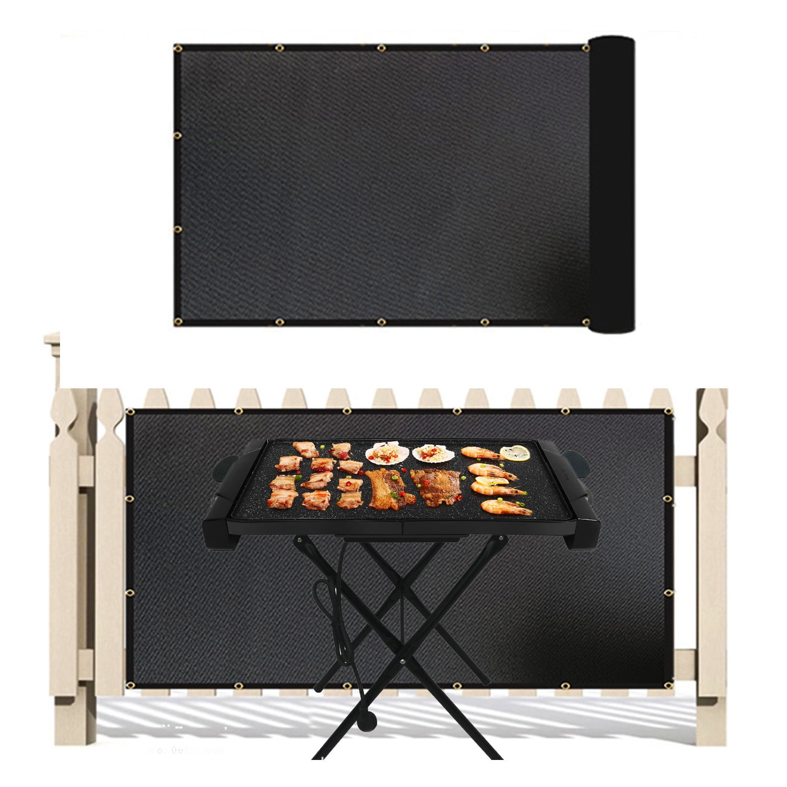 Walbest Heat Shield for Grill Fireproof Heat Insulation Cover BBQ Grill ...