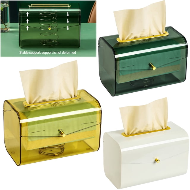 Walbest Household Tissue Box Spring Design Automatic Lifting ...