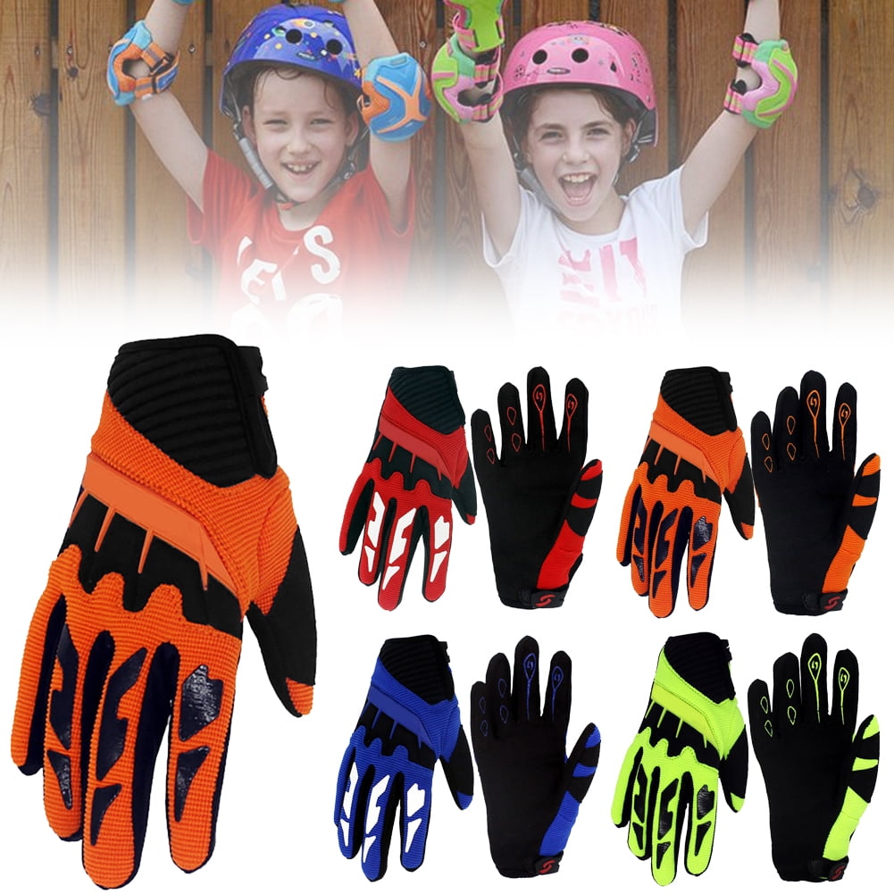 Walbest Kids Full Long Finger Cycling Protection Gloves, Skateboard ...