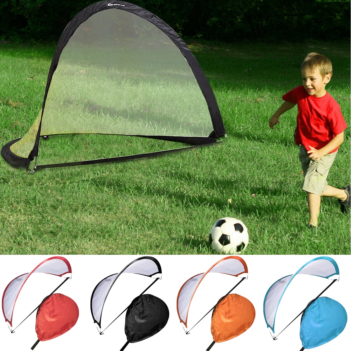 Walbest Kids Potable Folding Soccer Goal, Kids Indoor Outdoor Sports ...