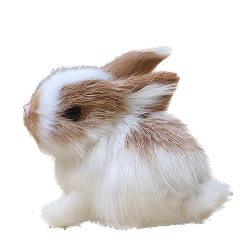 Walbest Small Realistic Rabbit Plush Toy, Cute Simulation Animal Doll ...