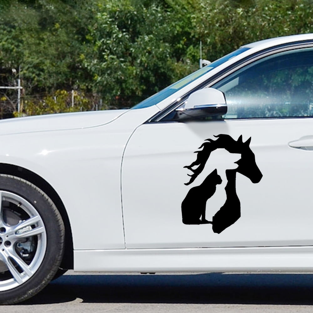 Walbest Laptop Truck Motorcycle Car Window Bumper Cute Horse Dog Cat ...