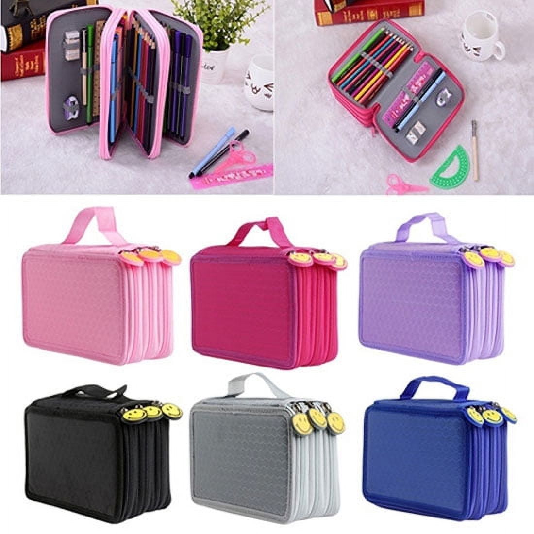 Walbest Large Capacity 3 Layer 52 Holes Student Pen Pencil Storage ...