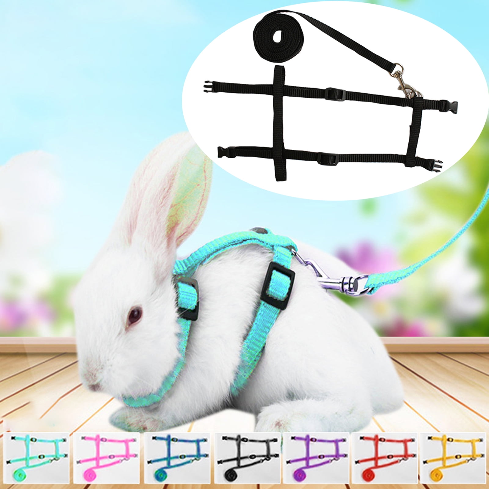 Walbest Lightweight Pet Rabbit Harness Leash Soft Pet Supplies ...
