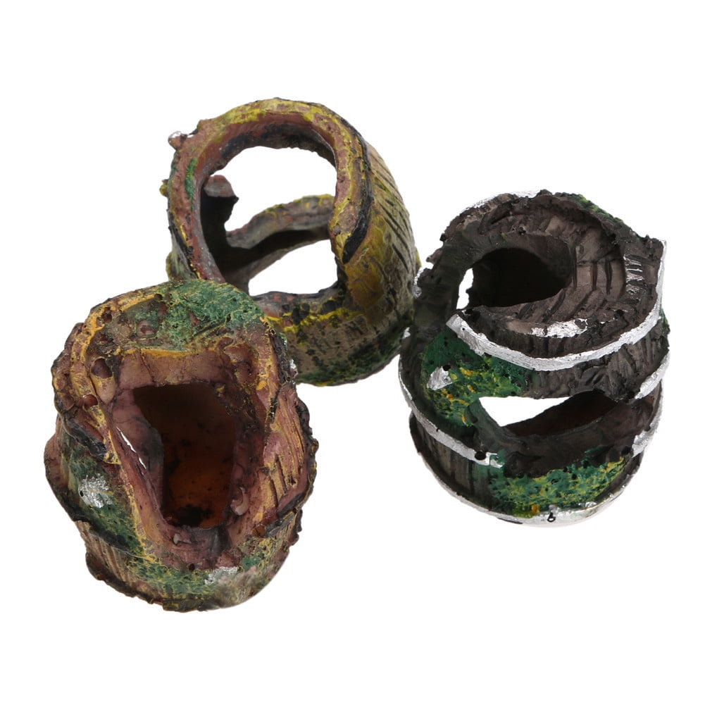 Walbest Log Resin Hollow Tree Trunk Ornament, Fish Tank Decoration Wood ...