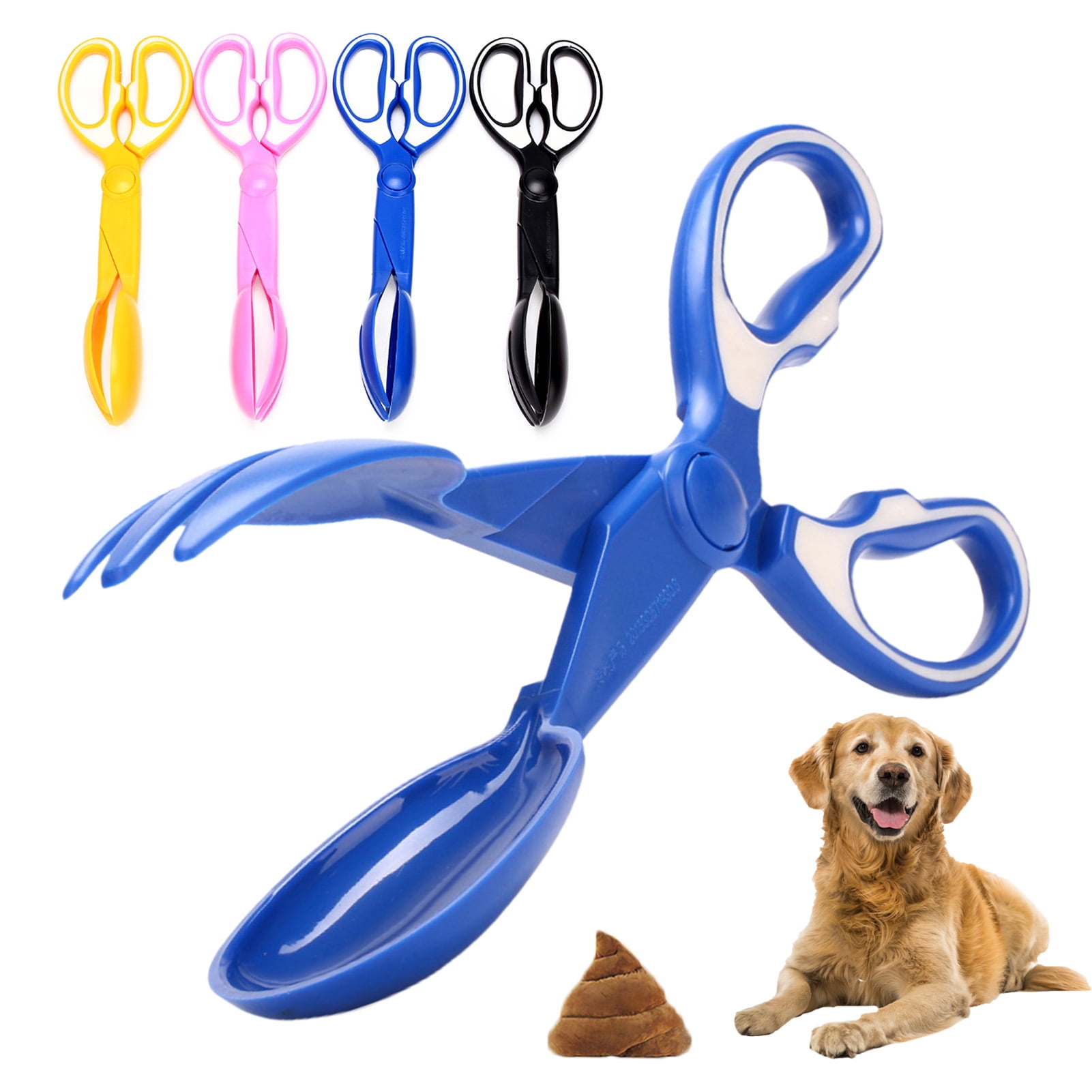 Walbest Long Handle Portable Pet Pooper Scooper Scissors Picker for ...