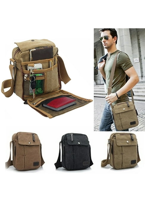 Eurosport Canvas Messenger Bag B420 Multi Pockets Adjustable Strap ...