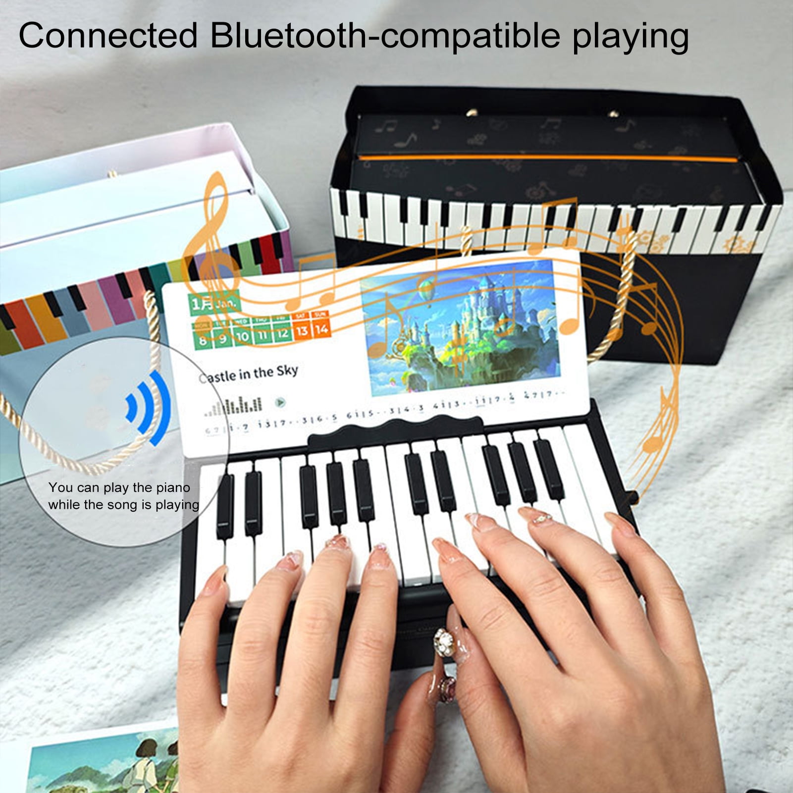 Walbest Mini Piano Calendar with Music Score Playable Piano Calendar ...