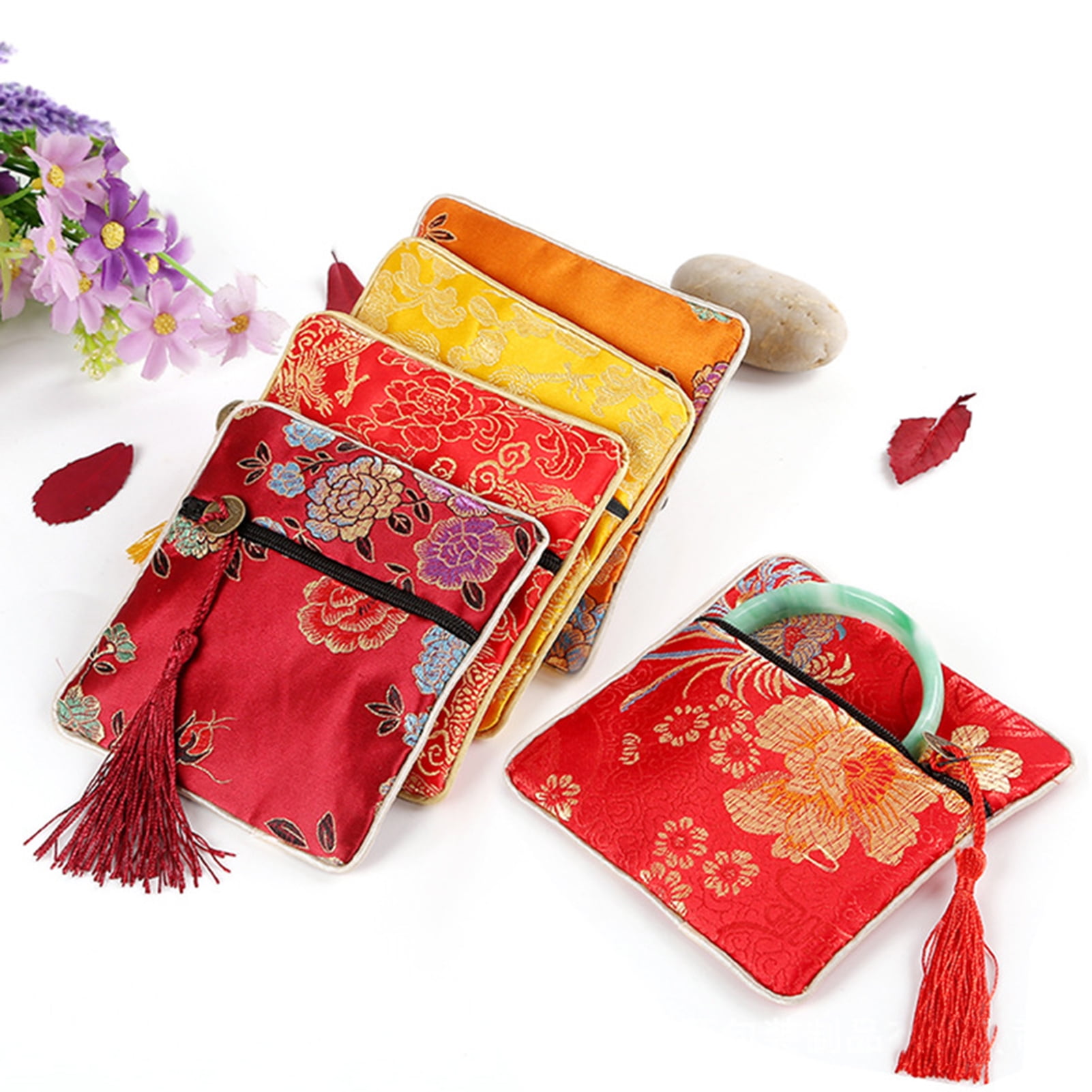 Walbest Mini Storage Bag with Tassel, Super Soft Wear Resistant Fabric ...