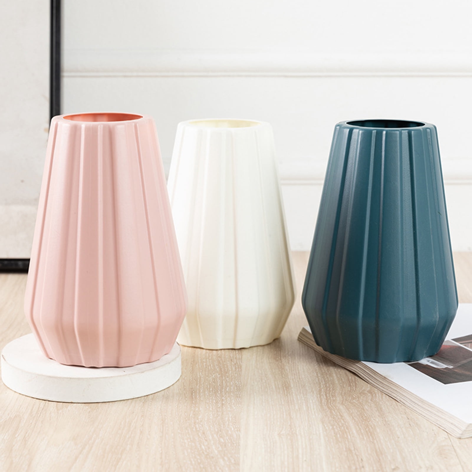 Walbest Minimalist Vase Decorative Plastic Eco-friendly Flower Vase ...