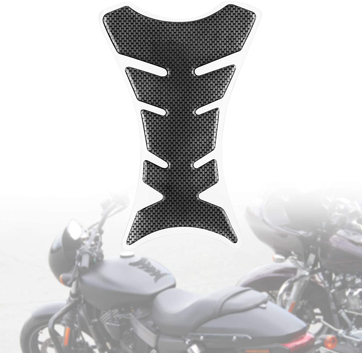 Walbest Motorcycle Tank Pad, Universal Fuel Tank Sticker, 3D Rubber Gas ...
