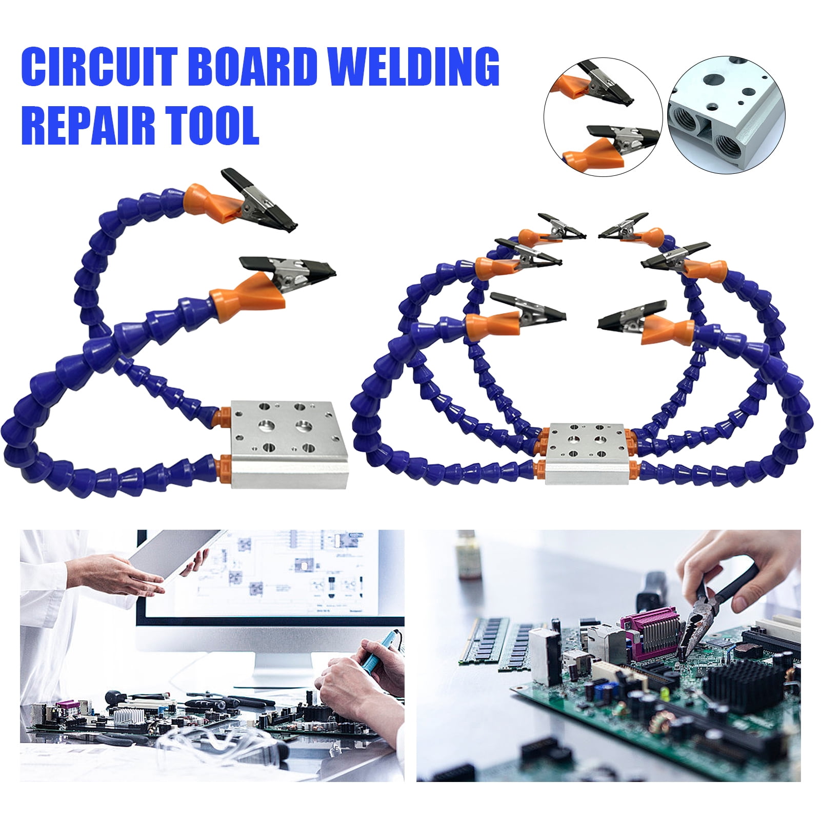 Walbest Multi-Arm Adjustable Soldering Helping Hands with Stable Base ...