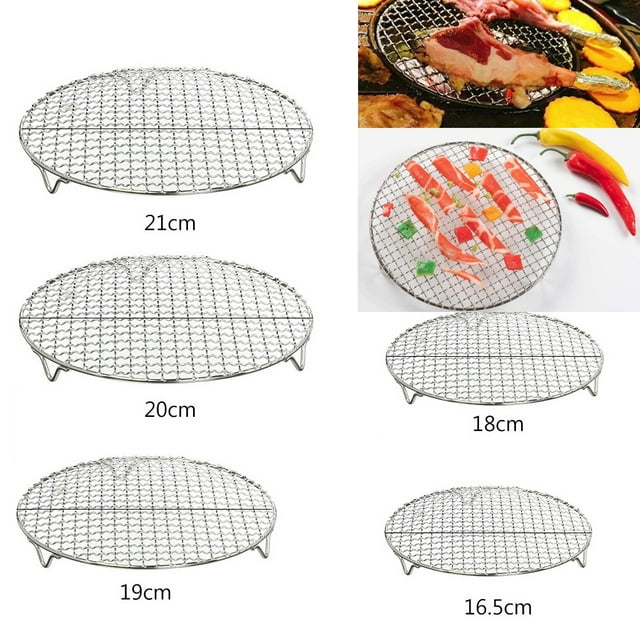 Walbest Multi-Purpose Round Stainless Steel Cross Wire Steaming Cooling ...