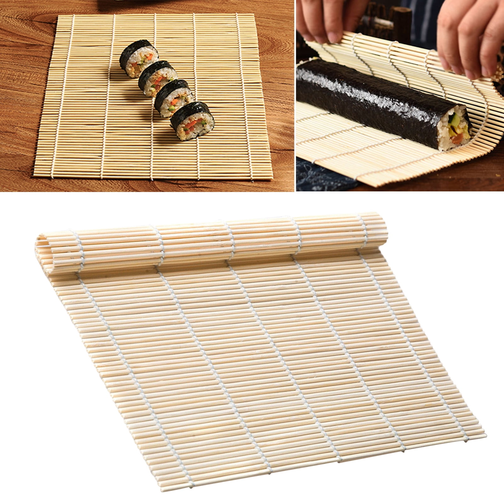 Walbest Non-Stick Sushi Roll Mat Bamboo Homemade DIY Sushi Rolling Mat ...