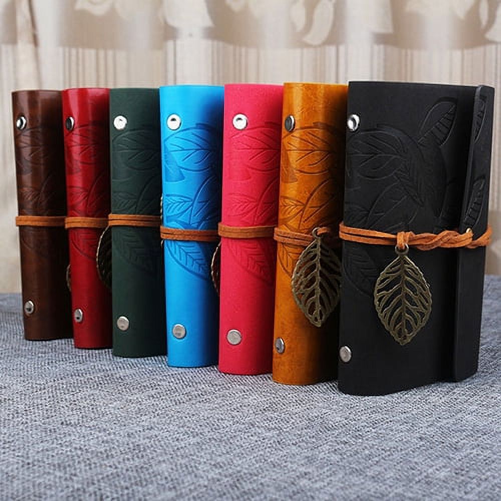Walbest Notebook Diary String Leaf Travel Faux Leather Paper Journal ...