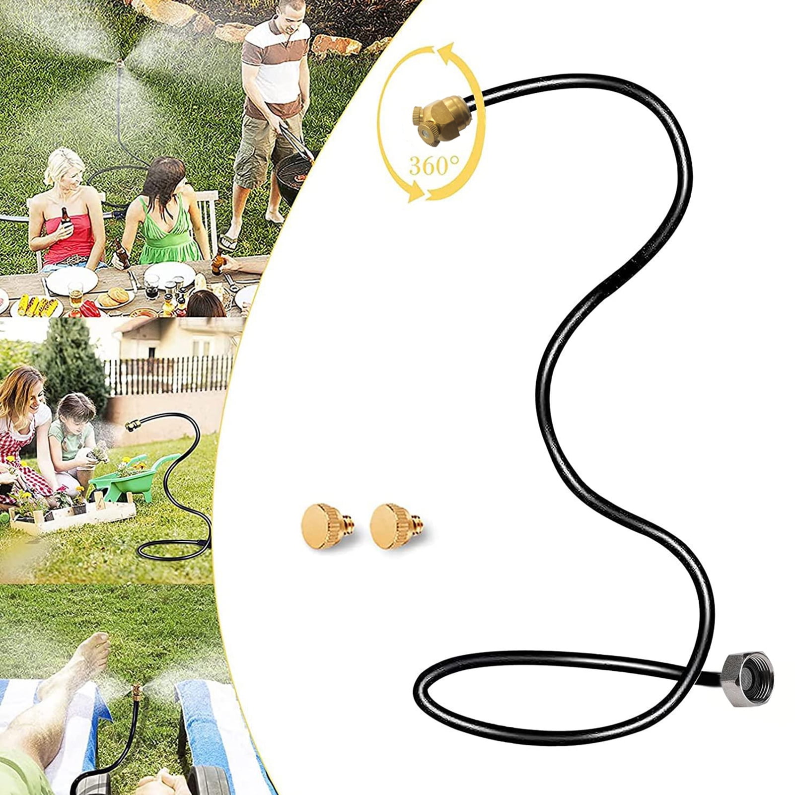 Walbest Outdoor Flexible Standing Mister Portable Garden Misters Leak ...