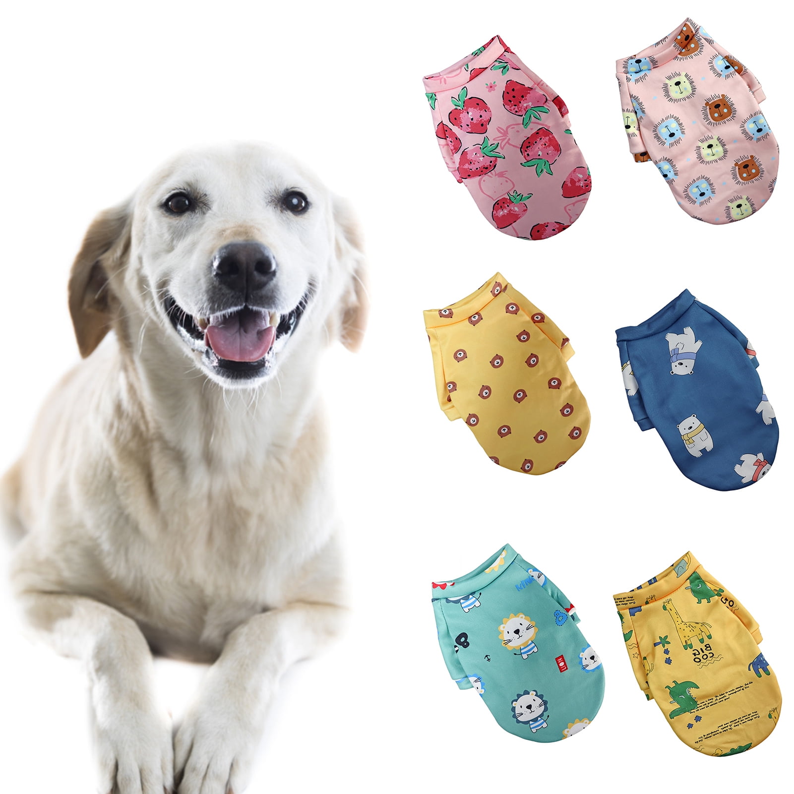 Walbest Pet Dog Clothes Winter Dog Sweatshirts Pet Cartoon Costume ...